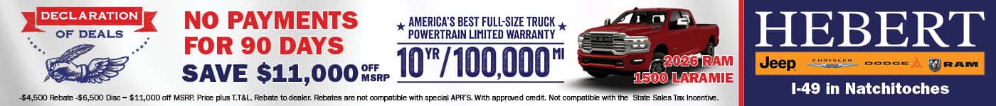 Chrysler Dodge Jeep Ram Dealer in Natchitoches | Hebert Jeep Chrysler ...