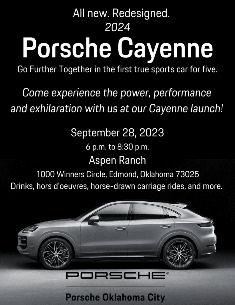 2024 Porsche Cayenne Local Event in OKC | Porsche Oklahoma City